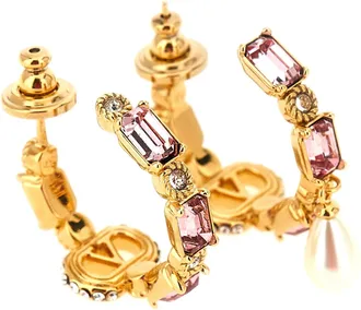 Valentino Garavani Womens Gold Brass Earrings