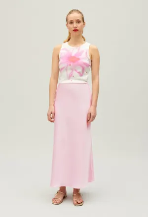 Claudie Pierlot Jupe longue satin&eacute;e