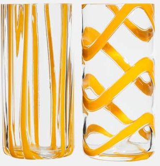 NasonMoretti Set Cyrcus aus zwei Longdrinkgl&auml;sern