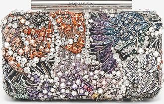Alexander McQueen T-Bar Box Clutch mit Blumenstickerei im Smashed-Look - Item 81371517HNA8490
