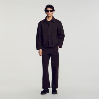 Sandro Worker-Jacke aus Denim
