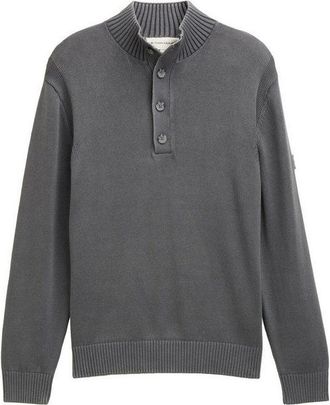 Tom Tailor Strickpullover washed buttoned knit troyer