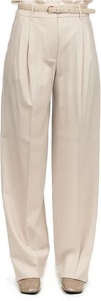 Max Mara Femme, Pantalons, Beige, Taille: 38 FR Entrata Pantalons