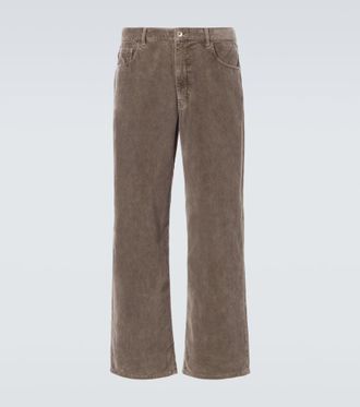 Auralee Pantalon ample en velours côtelé de coton