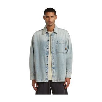 G-Star Homme, Chemises, Bleu, Taille: M Overshirt Coupe Carr&eacute;e