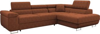 Mirjan24 Ecksofa Torezio Cord mit Bettkasten, Einstellbare Kopfst&uuml;tzen, Sofa mit Schlaffunktion, Eckcouch f&uuml;r Wohnzimmer, L-Form Couch mit Bettfunktion (Poso 3