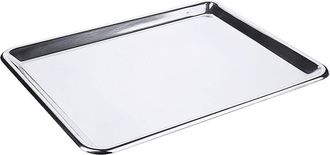 Contacto Ausstelltablett 33,5 x 23,5 cm Edelstahl 18/10 hochgl&auml;nzend, offen geb&ouml;rdelter Rand, sp&uuml;lmaschinengeeignet, Gastro-Qualit&auml;t f&uuml;r Theke, Buffet