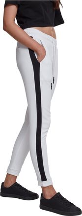 Urban Classics Damen Relaxed Sporthose Ladies Interlock Joggpants TB1992, Gr. 42 (Herstellergröße: XL), Weiß (White/Black 01248)