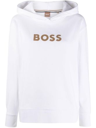 BOSS hoodie à logo imprimé - Blanc