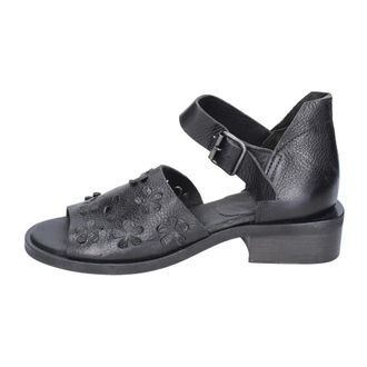 Moma Moma, Femme, Chaussures, Noir, Taille: 37 EU Sandales en cuir vintage