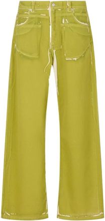 Marni Homme, Pantalons, Vert, Taille: W34 Wide Pantalons
