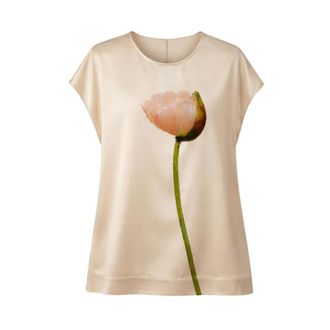 Simone Rocha Femme, Tops, Beige, Taille: 36 FR Poppy Motif Smock Top