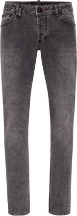 Philipp Plein Skinny-Jeans mit Camouflage-Print - Grau