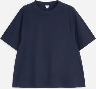 Arket Baumwoll-T-Shirt In A-Linie -Blau