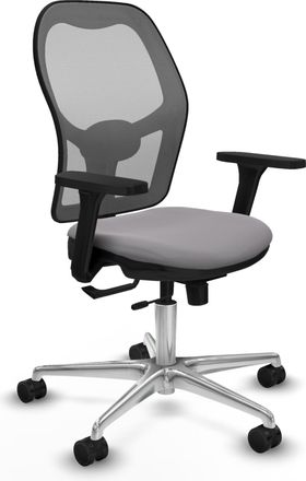 Piqueras y Crespo Schreibtischstuhl, Grau, mit 3D-Armlehnen, h&ouml;henverstellbare Lendenwirbelst&uuml;tze, ausgestattet mit Syncro/Traslack und eingespritztem Schaum. Mit Rolle