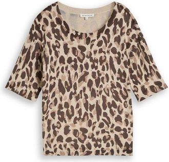 Tom Tailor Strickpullover Pullover & Strickjacken Strickpullover mit Leo-Print