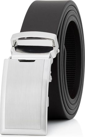 Lindenmann Leder-G&uuml;rtel Herren, Anzug-G&uuml;rtel mit Automatikschlie&szlig;e 33 mm breit, G&uuml;rtel Herren Rindleder braun, Gr&ouml;&szlig;e/Size:Bundweite 110 cm Gesamtl&auml;nge 125 cm W 4