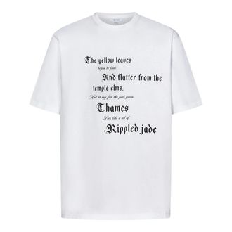 Alexander McQueen Wei&szlig;es Baumwoll-Jersey T-Shirt mit Buchstabendruck - - Tops - Herren - Wei&szlig; - L