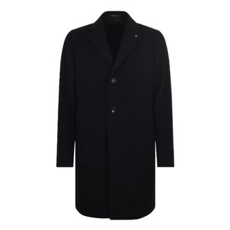Tagliatore Cappotto in panno di lana vergine e cashmere - - Coats - Herren - Schwarzk - 2XL