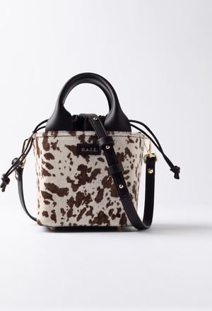 D.A.T.E. cubo bag cow white-brown