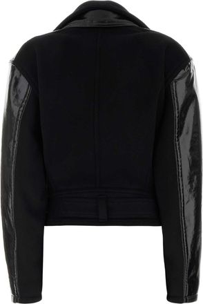 Isabel Marant Wool and Cashmere Blend with Leather Trim Jacket - Black