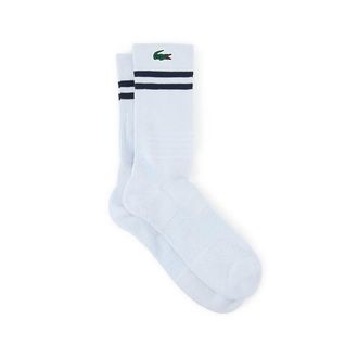 Lacoste Chaussettes mi-hautes bord ray&eacute; en coton m&eacute;lang&eacute;