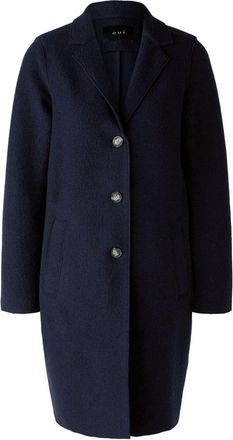 Oui Damen Mantel MAYSON Boiled Wool - reine Schurwolle gerade geschnitten Uni