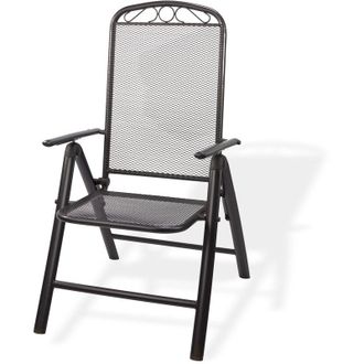 Dema Dema - Chaise de jardin en m&eacute;tal maill&eacute; avec dossier inclinable Chicago