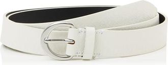 Calvin Klein Ceinture Femme Classic Buckle 3,0 cm Cuir, Blanc (Lily White), 105 cm