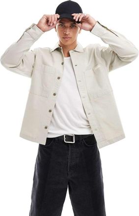 Calvin Klein Jeans Utility-Hemdjacke in Beige-Neutral