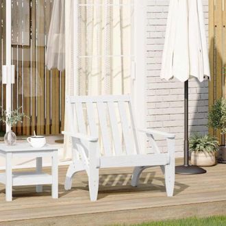 vidaXL Vidaxl - Chaise de jardin adirondack blanc 75x77x77cm bois massif de pin