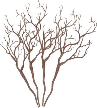 Garneck 4 St&uuml;ck Teiliges K&uuml;nstliche Geweihzweige Braun Dekorative Kleine &Auml;ste aus Kunststoff Flexible Getrocknete Zweige f&uuml;r Weihnachts Ganzj&auml;hrige Deko in Va