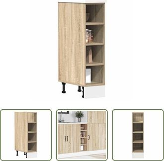 vidaXL Holzwerkstoff - Unterschrank Sonoma-Eiche 20x44,5x81,5 cm Holzwerkstoff