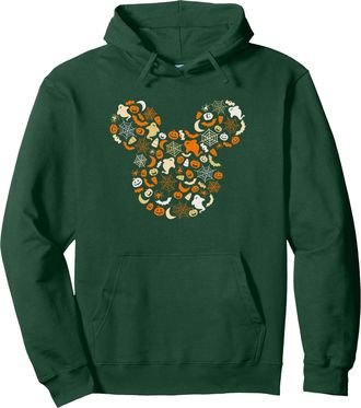 Disney Mickey Mouse Halloween Ghosts Pumpkins Spiders Pullover Hoodie