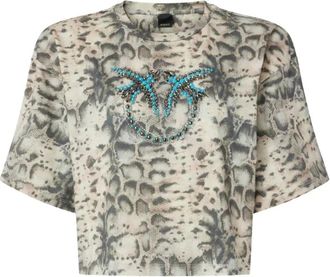 Pinko Pinko, Femme, Tops, Beige, Taille: 36 FR Terni T-Shirt