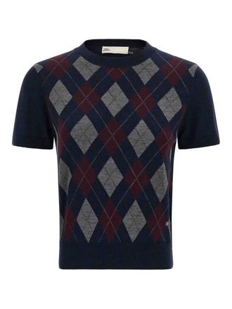 Tory Burch Pull Col Rond - Bleu