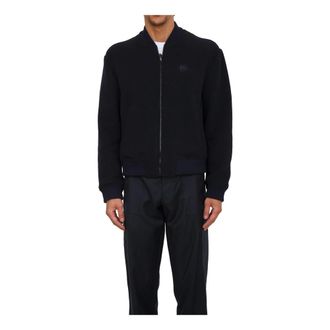 Etro Bomber en m&eacute;lange de laine avec broderie Pegaso - Homme - Vestes - Bleu - Taille: M