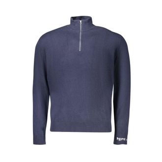 Pepe Jeans London Half-Zip-Pullover - - Knitwear - Herren - Blau - L