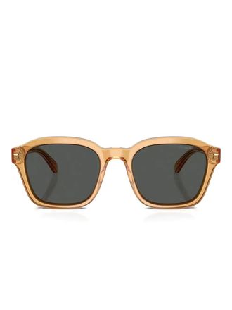 Emporio Armani lunettes de soleil &agrave; monture carr&eacute;e - Jaune