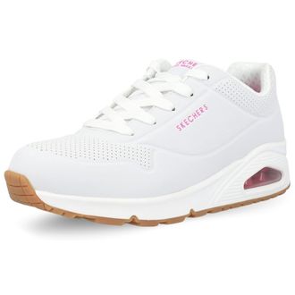 Skechers Mädchen Uno Stand on Air sneakers sports shoes, White Pu H Pink Trim, 36 EU