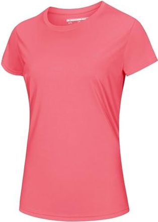 Magcomsen T-shirt léger dété pour femme - Manches courtes - UV - Séchage rapide - Indice de protection UPF 50+ - Couleur unie - Pour le jogging, la randonnée, R