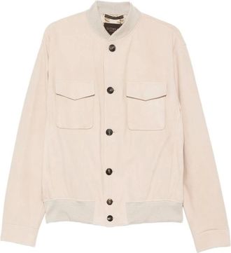 Montedoro Red Homme, Vestes, Beige, Taille: L Giubbino tasche abbottonate