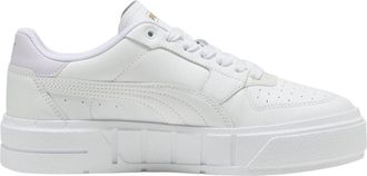 Puma Cali Spielplatz Turnschuhe f&uuml;r Damen, Leder, Plattform-Absatz (Wei&szlig;/Flieder)