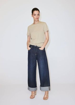 Mango T-Shirt aus 100 % Baumwolle khaki - Damen - XXS - MANGO