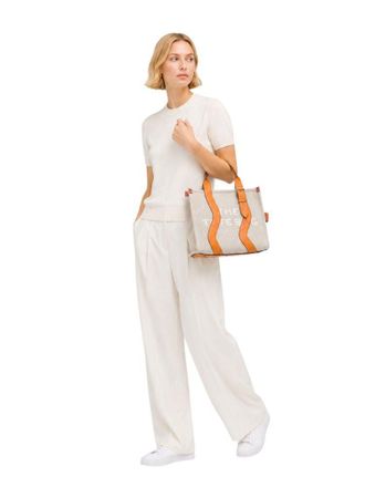 Marc Jacobs Womens Tote Bag Beige Cotton - Tote-Bags