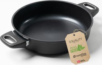 Squality Premium Sauteuse Pfanne 28 cm Doppelgriff - PFAS-freie Antihaft Pfanne aus D&auml;nemark | Ofenfest bis 260 &deg;C, induktionsgeeignet, ergonomisch geformt, f&uuml;