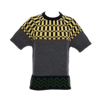 Marni Femme, Pulls, Gris, Taille: 36 FR Maille col rond