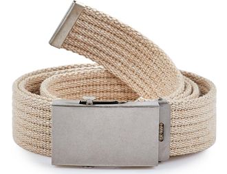 Merry Style Damen G&uuml;rtel Stoffg&uuml;rtel P20 (Hellbeige-Silber, 105 cm (Gesamtl&auml;nge 110 cm))