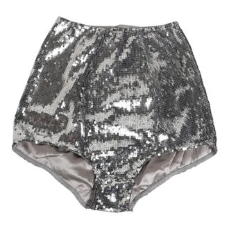 Dolce & Gabbana Silbernes Pailletten-Slip-Girdle-H&ouml;schen - - Underwear - Damen - Grau - S