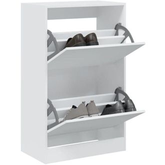 vidaXL vidaXL Schuhschrank Weiß 60x34x96,5 cm Holzwerkstoff